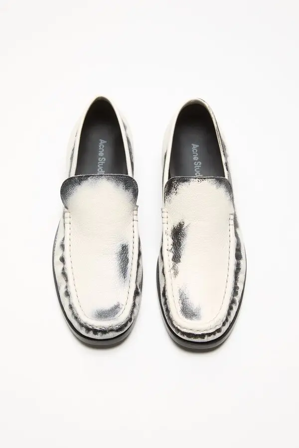 Acne Studios Leather Loafers - White,black