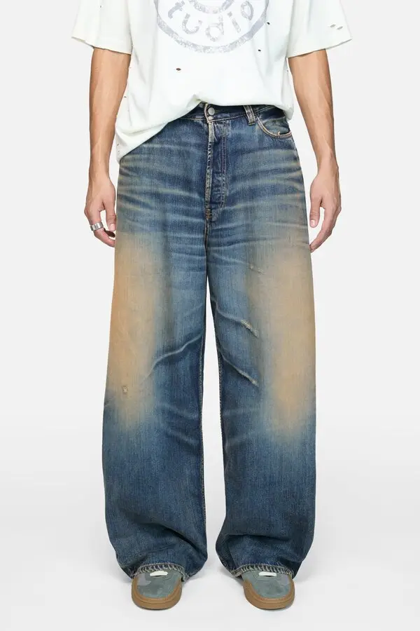 Acne Studios Loose Fit Jeans - Dark Blue