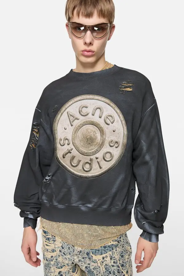 Acne Studios Distressed Logo Sweater