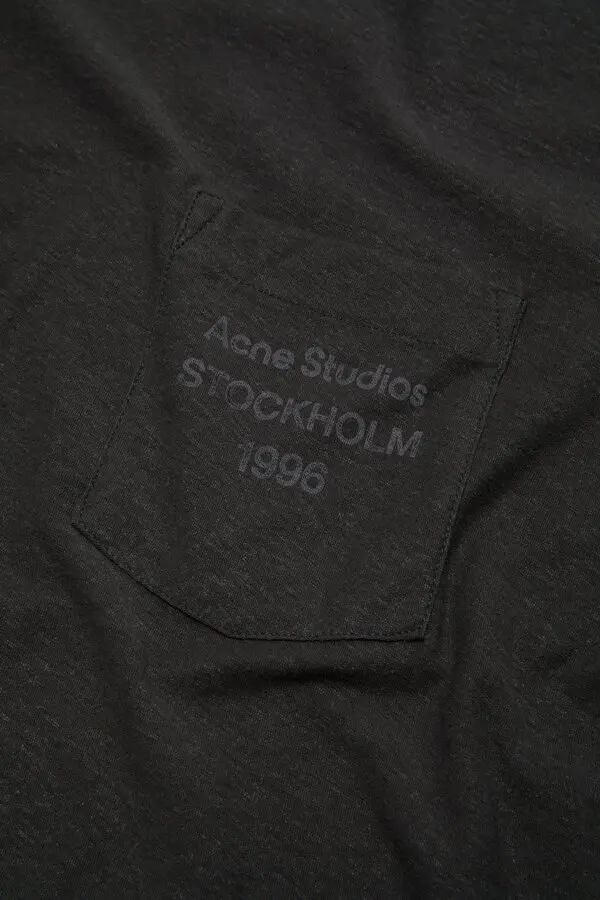 Acne Studios Logo T-shirt Relaxed Fit - Black