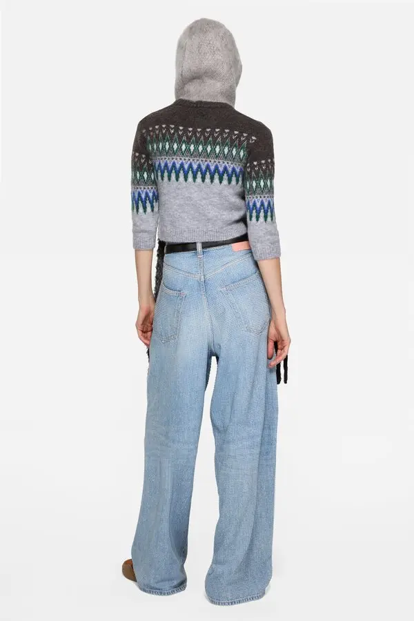 Acne Studios Loose Rhinestone Jeans – 2023 - Light Blue