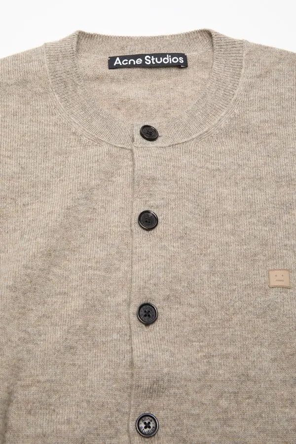 Acne Studios Fitted Cardigan - Greige Melange