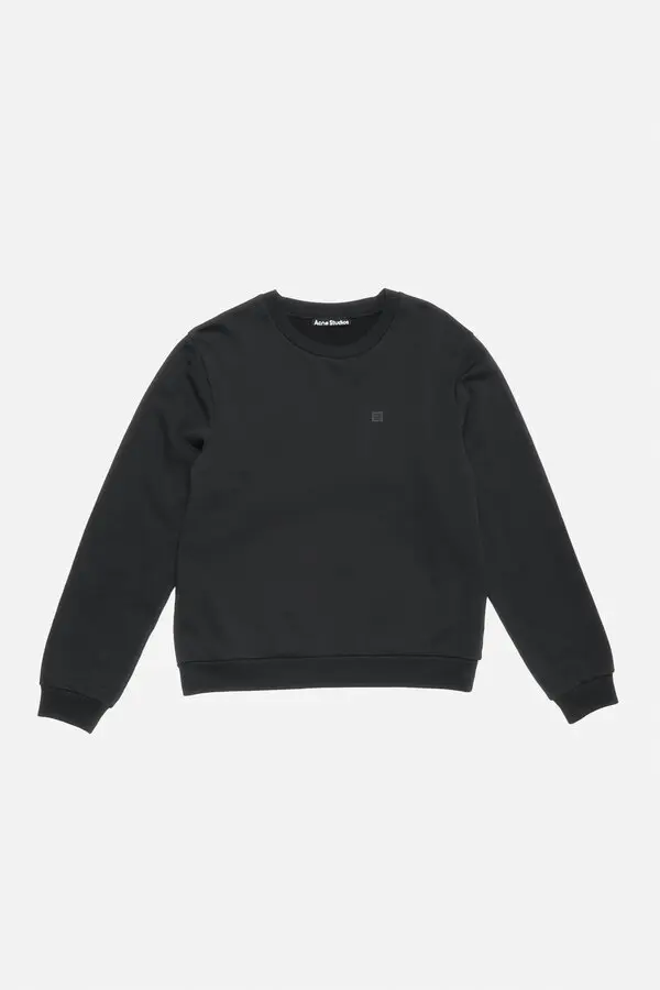 Acne Studios Fleece Face Logo Sweatshirt - Black