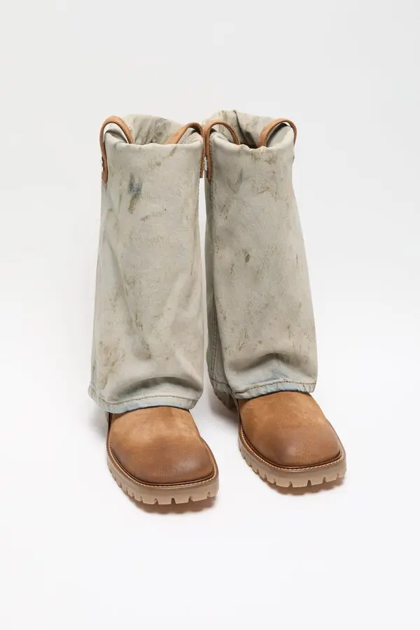 Acne Studios Folded Denim Boots