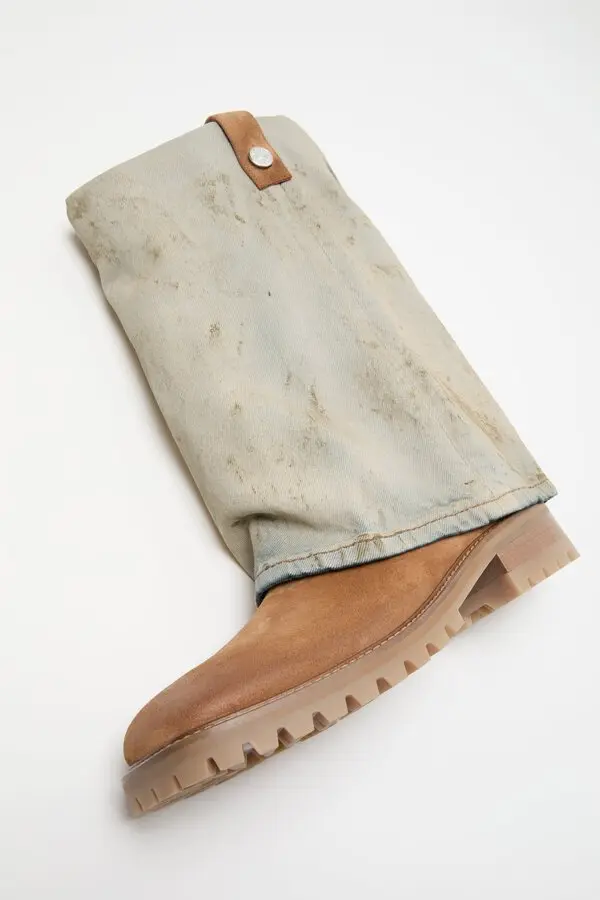 Acne Studios Folded Denim Boots