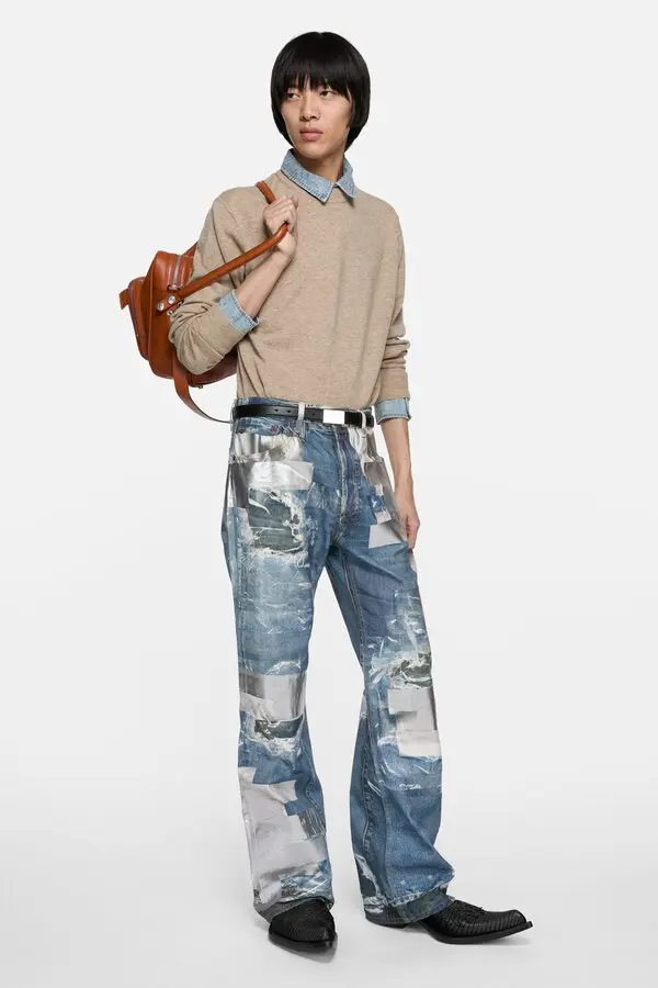 Acne Studios Printed Regular Fit Jeans