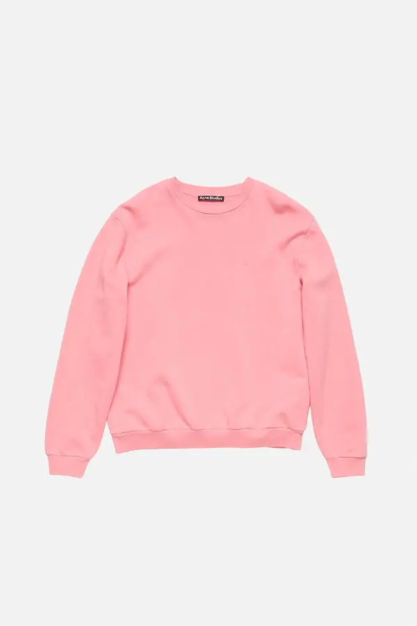 Acne Studios Fleece Face Logo Sweatshirt - Tango Pink