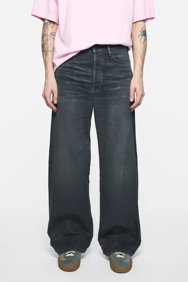 Acne Studios 1981 U Glossy Loose Fit Jeans