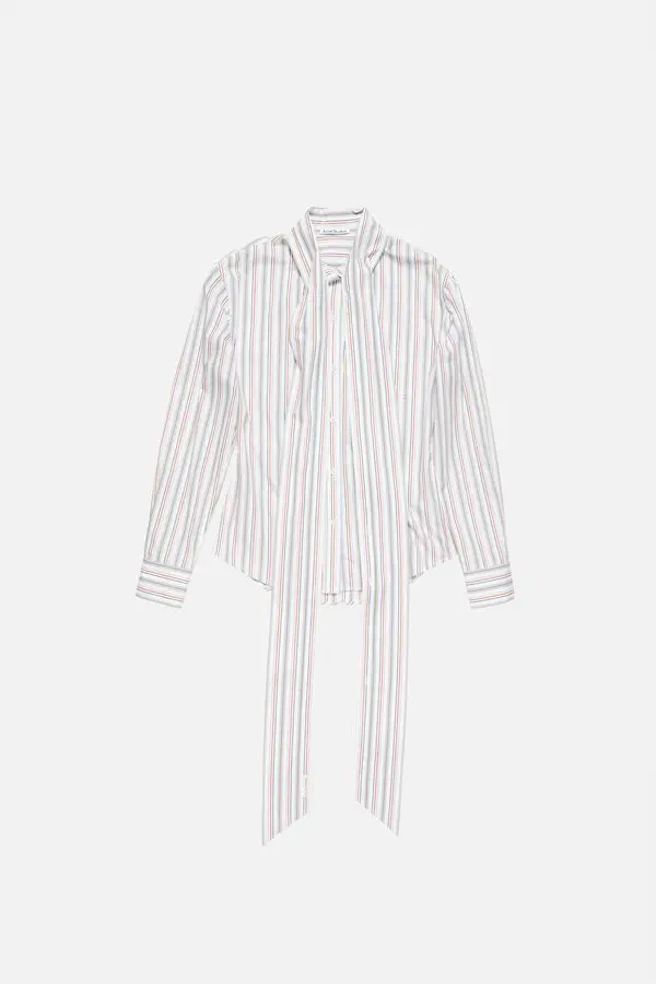 Acne Studios Striped Blouse With Scarf