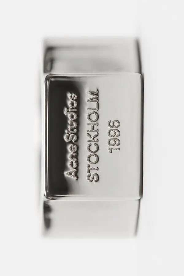 Acne Studios Logo Engraved Signet Ring