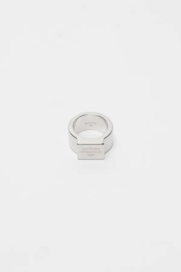 Acne Studios Logo Engraved Signet Ring