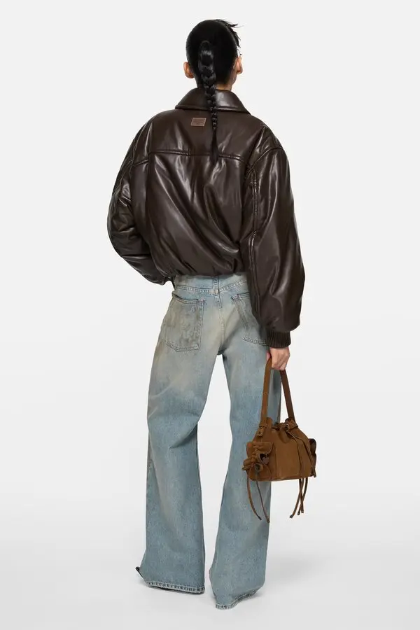 Acne Studios Faux Leather Bomber Jacket