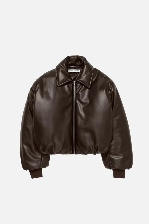 Acne Studios Faux Leather Bomber Jacket