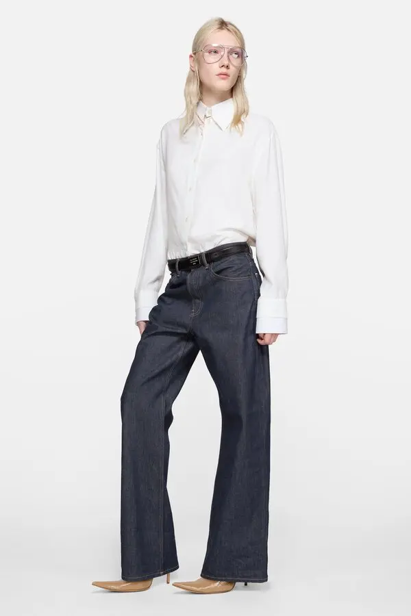 Acne Studios Regular Fit Wide Leg Jeans