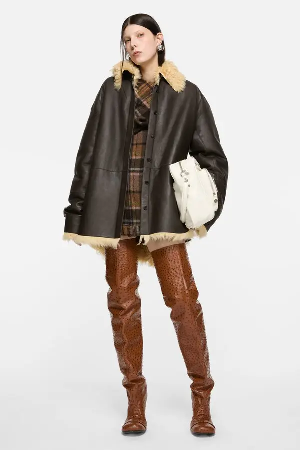 Acne Studios Shearling-lined Leather Shirt Jacket