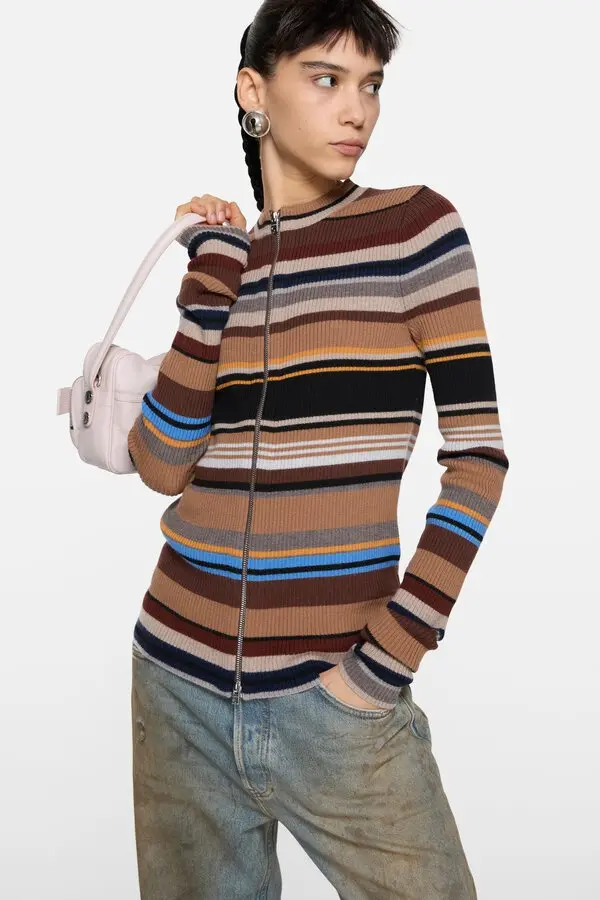 Acne Studios Striped Wool Cardigan