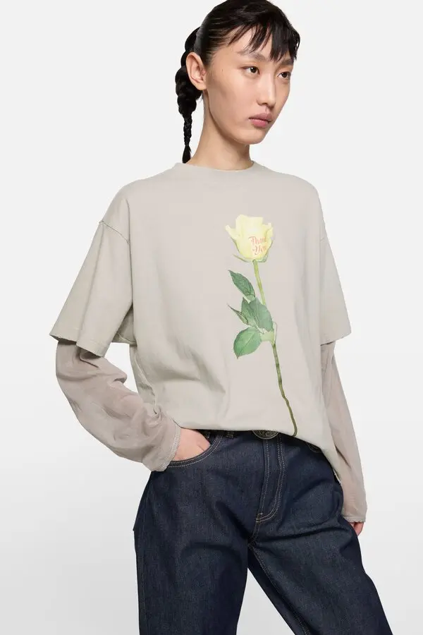 Acne Studios Layered Graphic T-shirt
