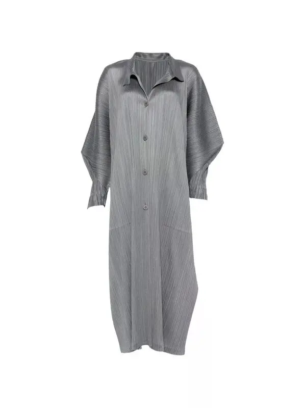 Issey Miyake Skyline Buttoned Pleated Coat