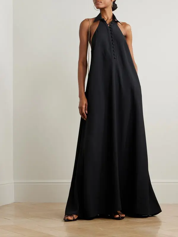 TALLER MARMO Barbara Open-back Gown - Black