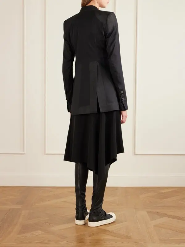 Rick Owens Paneled Cotton Blazer