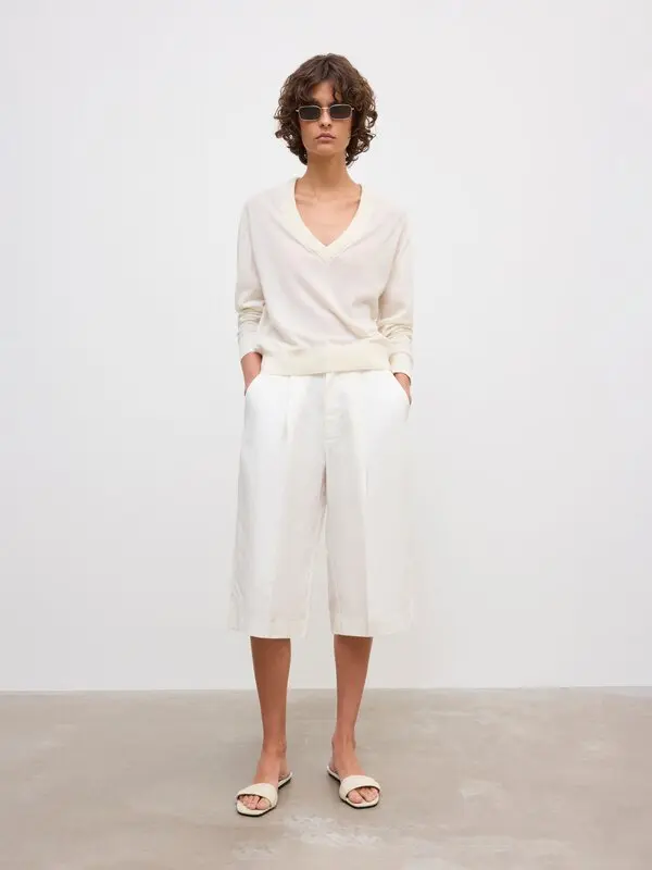 HOUSE OF DAGMAR Relaxed Linen Shorts - White