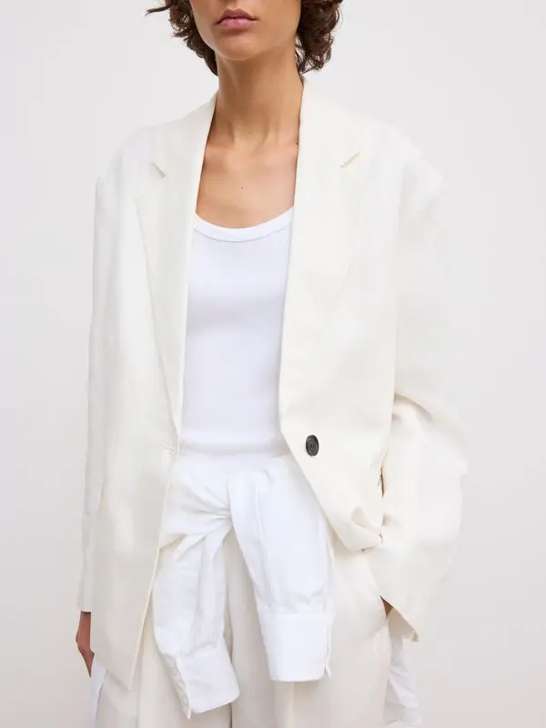HOUSE OF DAGMAR Linen Blend Single-breasted Blazer
