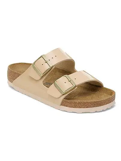 Pink Birkenstock Arizona Patent Sandal - Beige