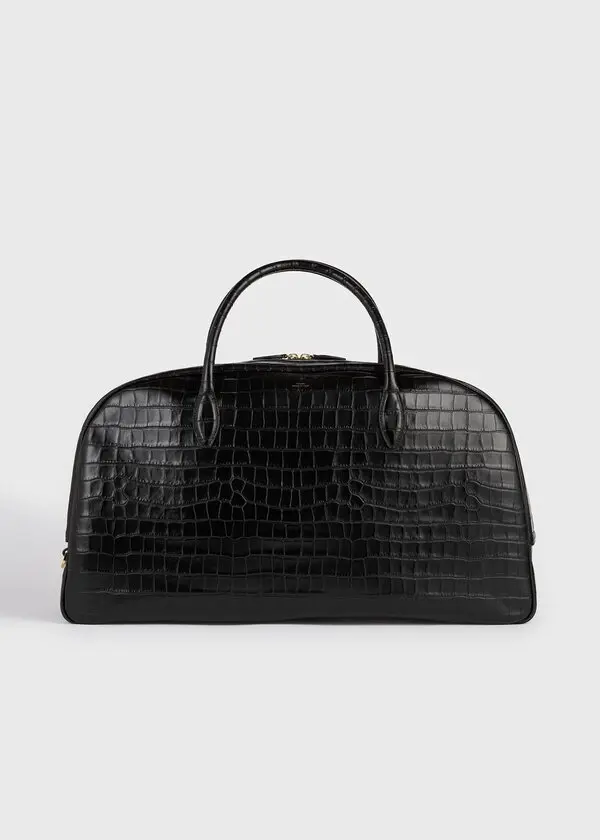 TOTEME Croco-embossed Traveler Bag