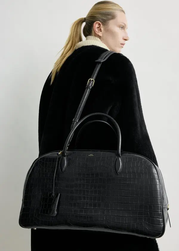 TOTEME Croco-embossed Traveler Bag