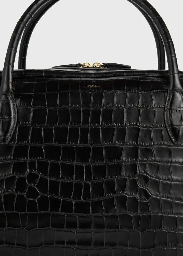 TOTEME Croco-embossed Traveler Bag