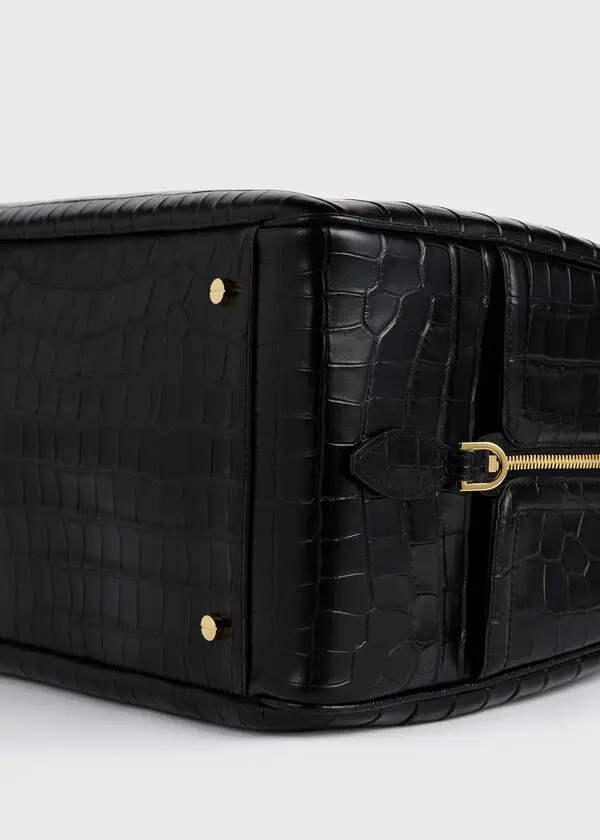 TOTEME Croco-embossed Traveler Bag