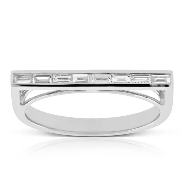 Benbridge Diamond Bar Ring 14k,wg |fr H9402/d,wg - Near Colorless