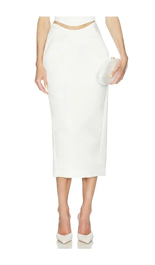 CAMILA COELHO Lotta Midi Skirt - Ivory