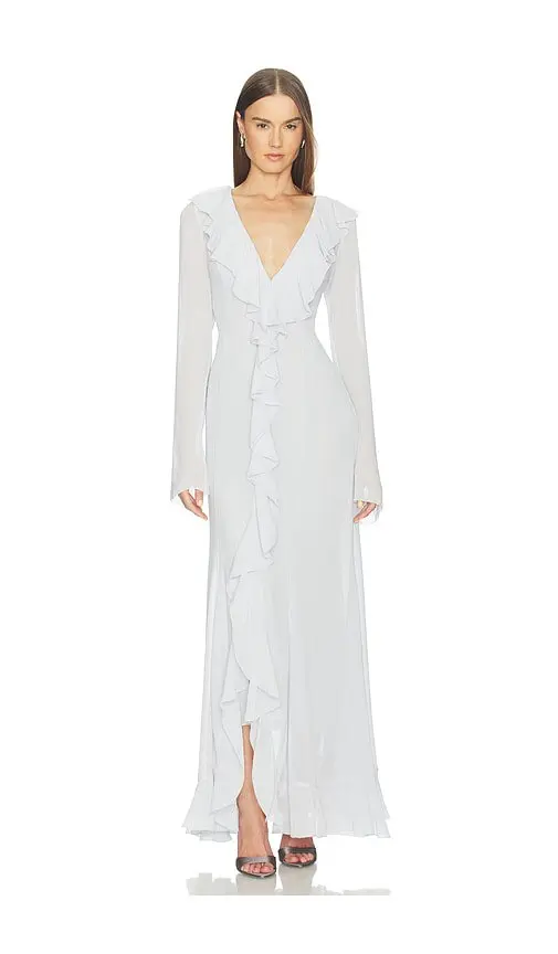 CAMILA COELHO Lelia Maxi Dress In Baby Blue - Ice Blue