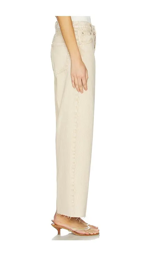 PISTOLA Tate Crop High Rise Bowed Wide Jeans - Dune