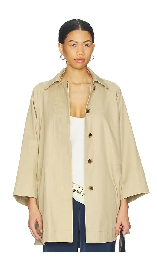 Tularosa Penelope Coat In Beige - Tan