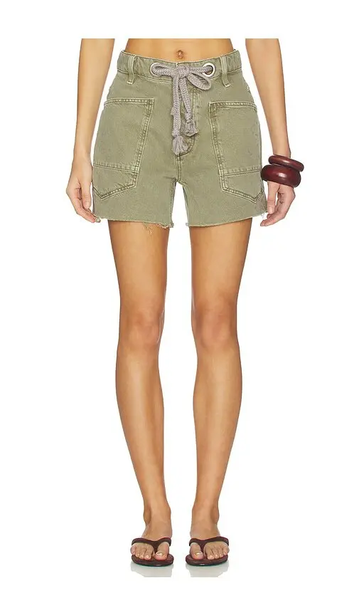 Free People We The Free Moxie Denim Shorts - Fern