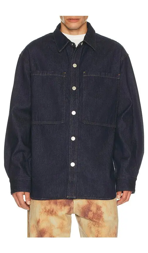 AGOLDE Atticus Shirt In Blue - Rinse