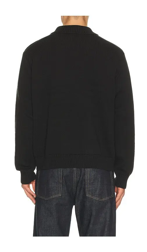 Obey Matt Zip Up Sweater In Black
