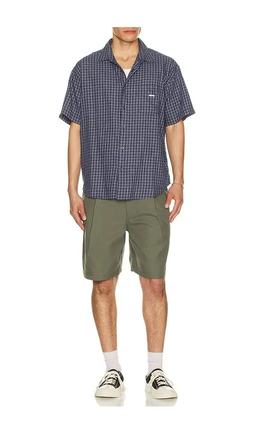 Obey Dean Pleated Short In Green