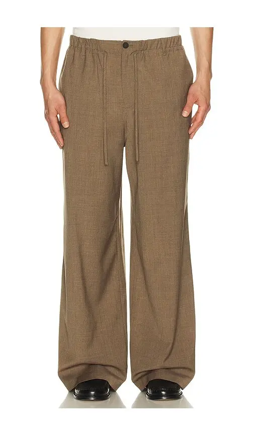 LE17SEPTEMBRE Elasticized Wide Pants - Brown