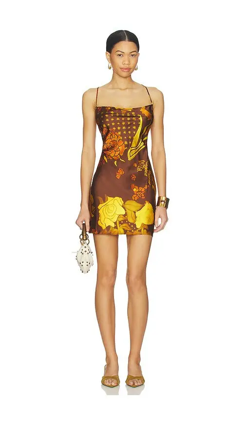 DONDE ESTEBAN Veranera Mini Dress In Brown - Multi