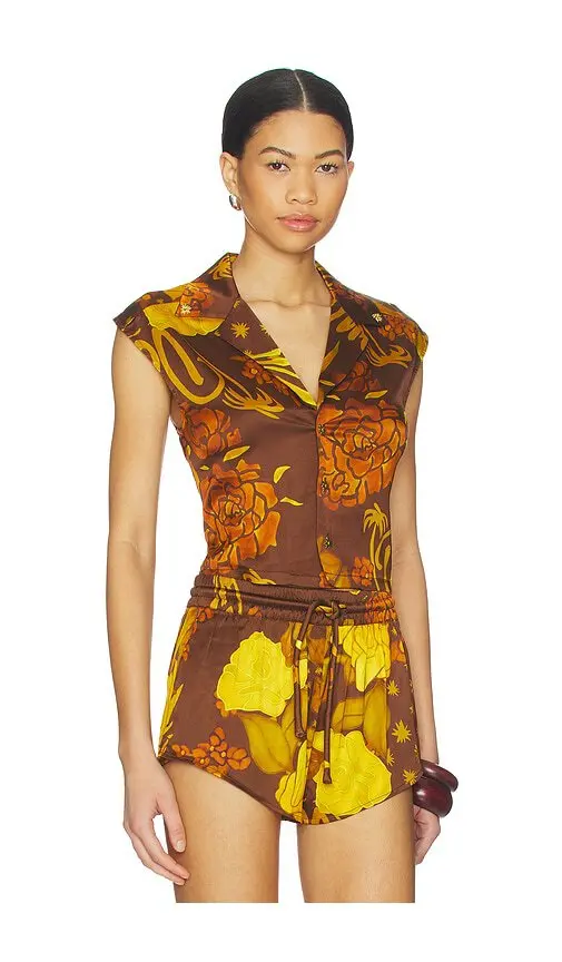 DONDE ESTEBAN Veranera Cropped Shirt - Multi