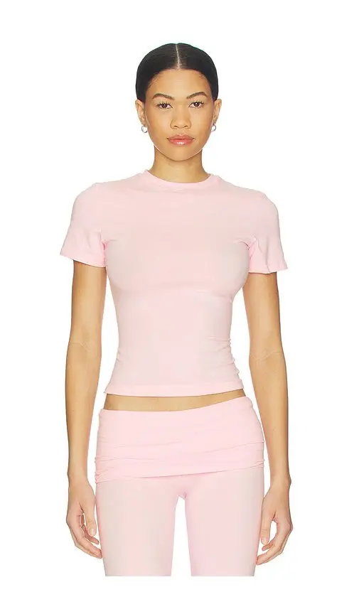 SKIMS Cotton Jersey T-shirt In Pink - Cherry Blossom