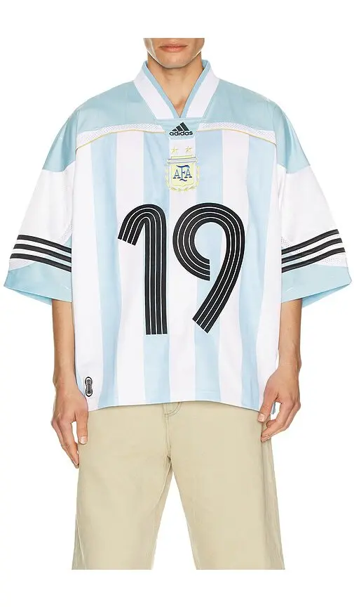 ADIDAS ORIGINALS Afa Argentina 19 World Cup Jersey In Baby Blue - Clear Blue