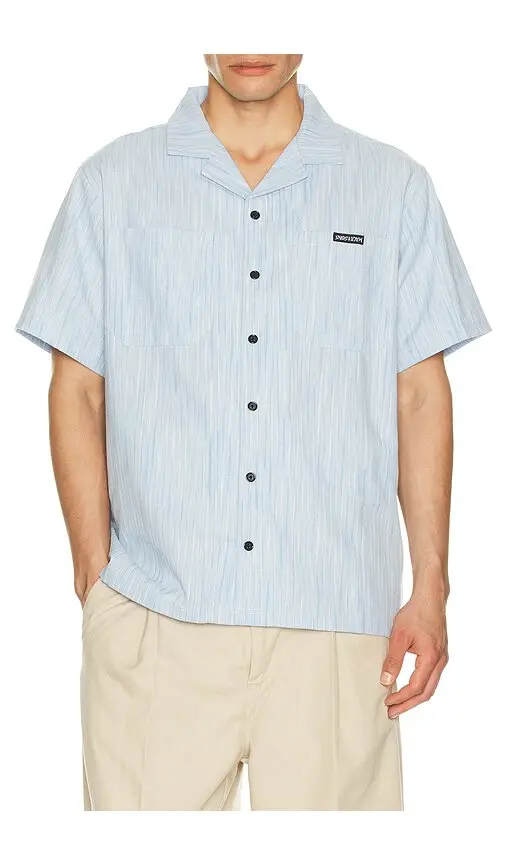 MAUI AND SONS Ashline Short Sleeve Shirt In Baby Blue - Light Blue