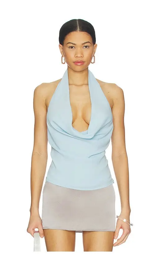 NAKEDVICE The Emma Top In Baby Blue - Powder Blue