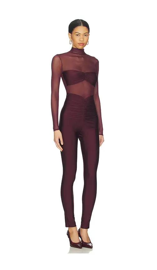 SEROYA Brietta Catsuit In Wine
