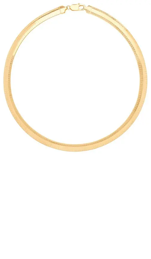 MEGA Omega 8 Necklace In Metallic Gold - 14k Yellow Gold Plated