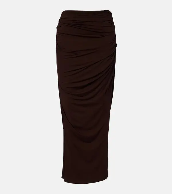 ENTIRE STUDIOS Draped Maxi Skirt - Brown